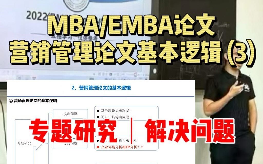 MBA论文/EMBA论文开题营销管理保姆级教程(6)专题研究丨解决问题