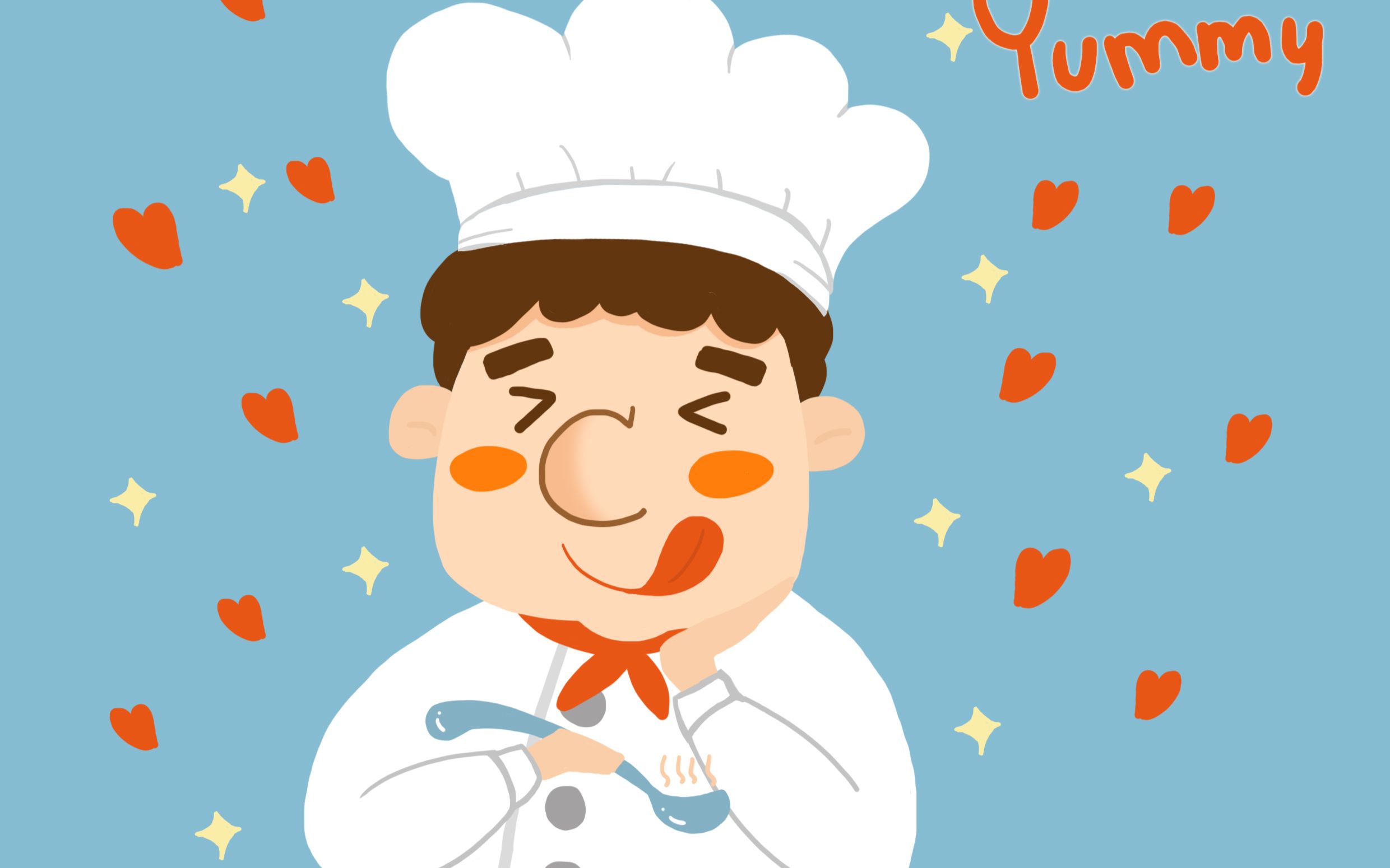 【PS卡通插画】之“想要做出幸福味道的厨师先生”绘制过程