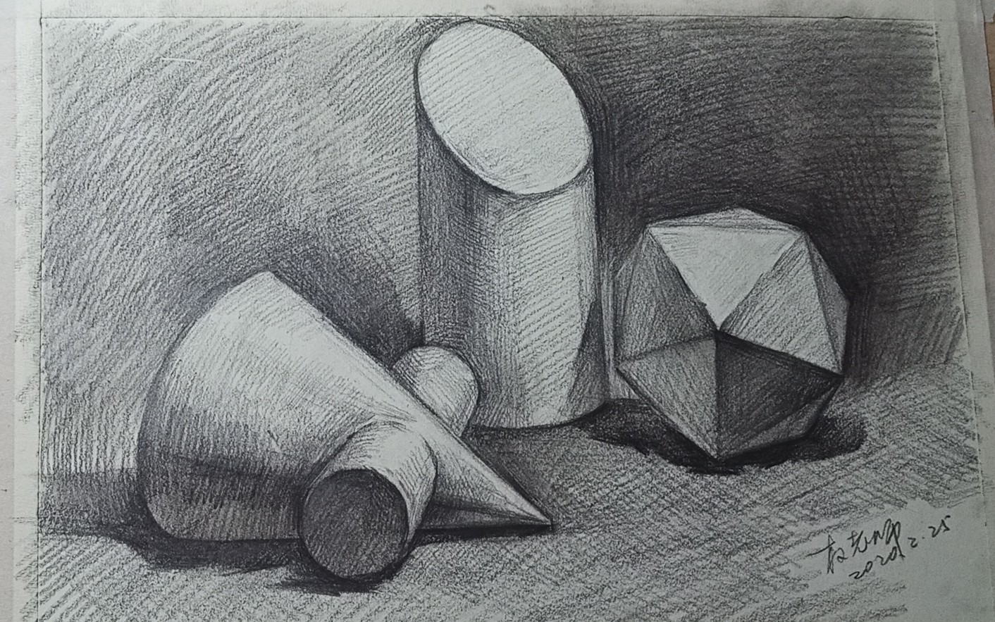 中国美术学院美术考级 素描三级 权老师示范