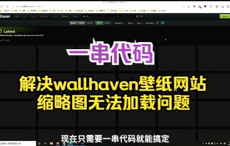 一串代码解决wallhaven缩略图无法加载问题