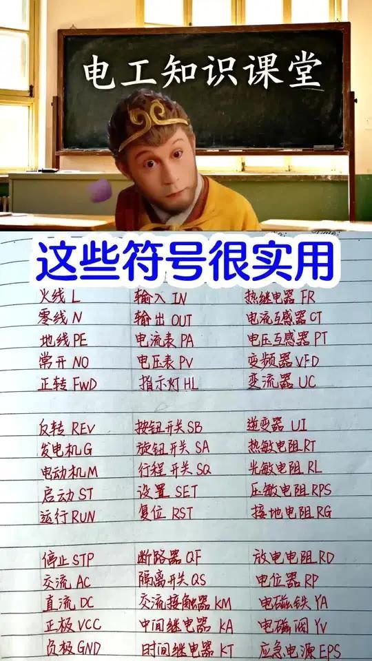 这些电气符号很实用,常用的一些一定要认识
