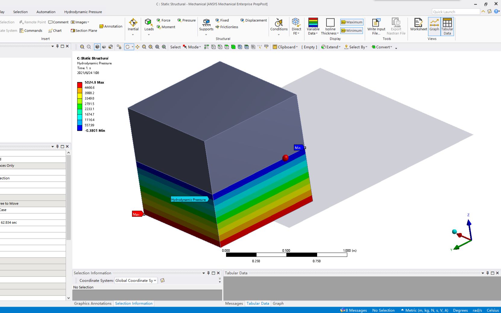 海洋湖泊船舶频域分析、风流浪时域分析软件AQWA-7水动力压力导入...