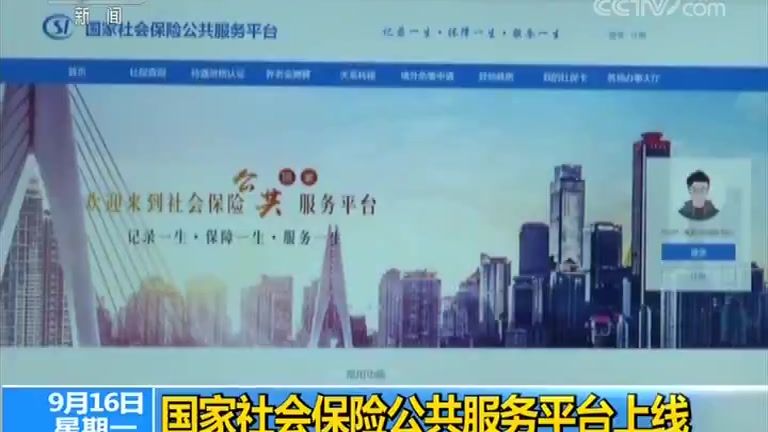 国家社会保险公共服务平台上线