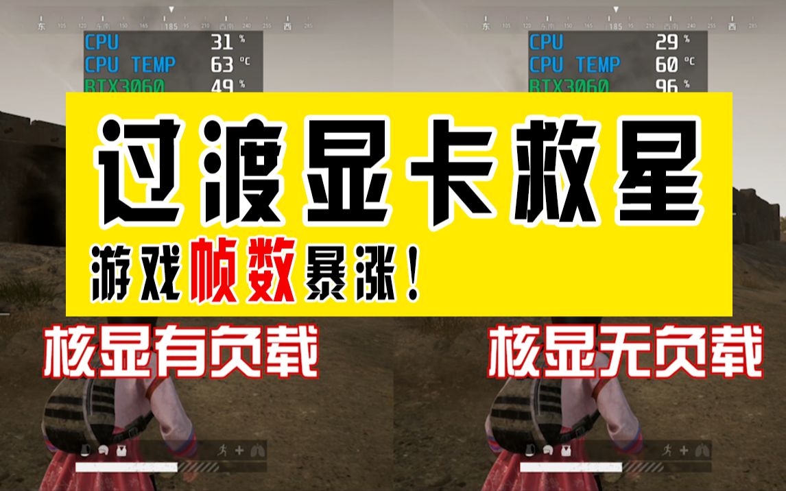 核显还能这样用?帮独显分担工作提升游戏帧数?