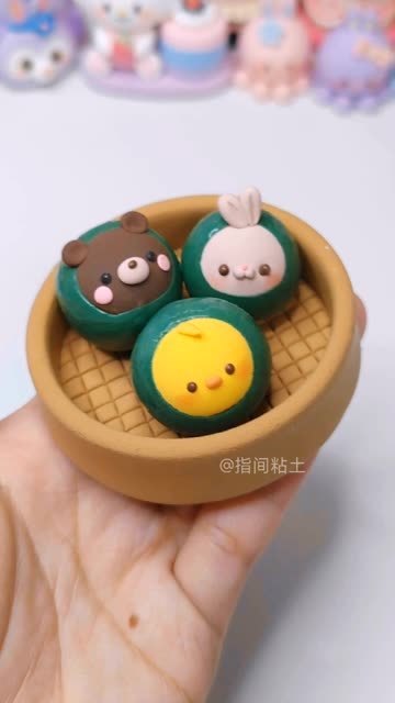 超简单的小动物青团粘土教程,快学起来吧!