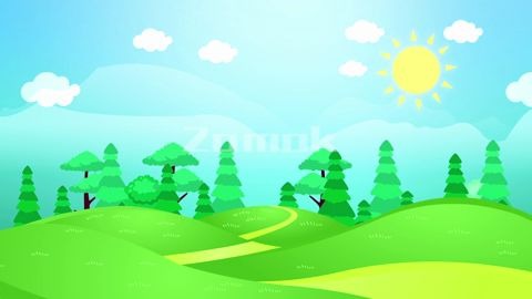 卡通森林绿地丛林背景视频-卡通背景视频素材-凌晨两点素材网
