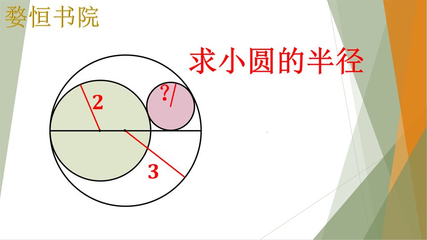 初中几何:求小圆半径,题目千变万化,套路只有一个