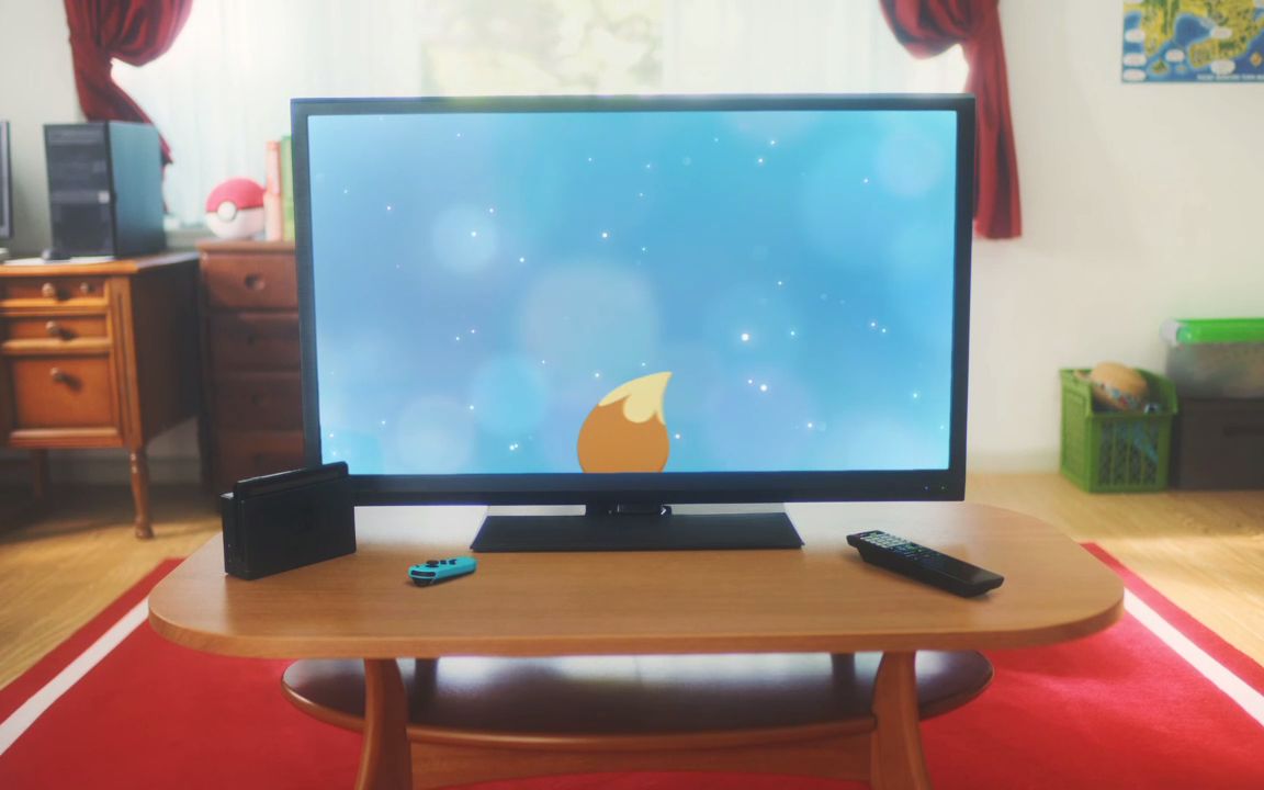 任天堂SWITCH精灵宝可梦Let's Go'伊布 搭档伊布在游戏开头各种卖萌