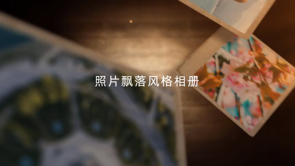 捷映视频模板-照片飘落风格相册/回忆/旅游旅行/记录/展示-T63