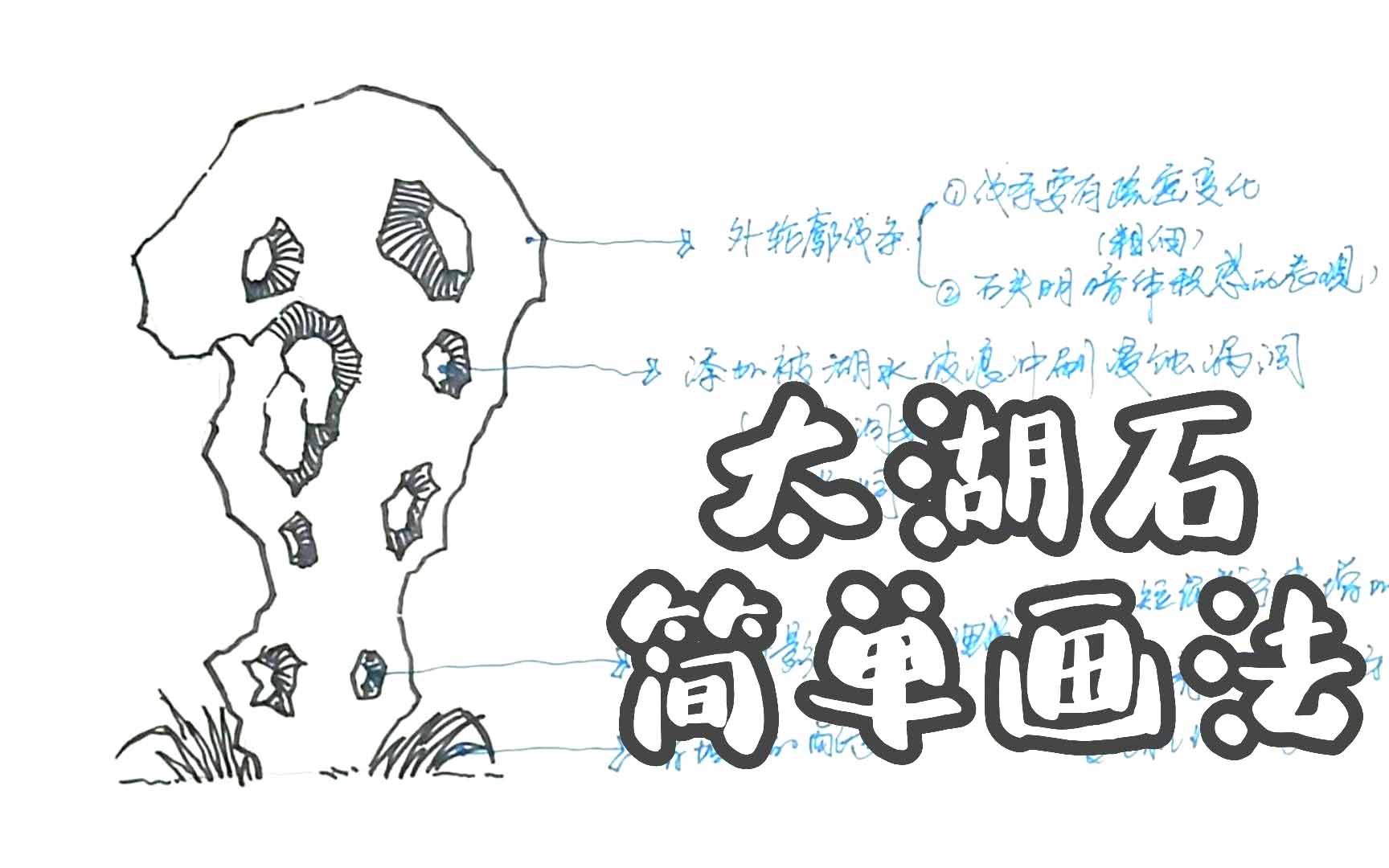 【景观手绘】太湖石的简单画法