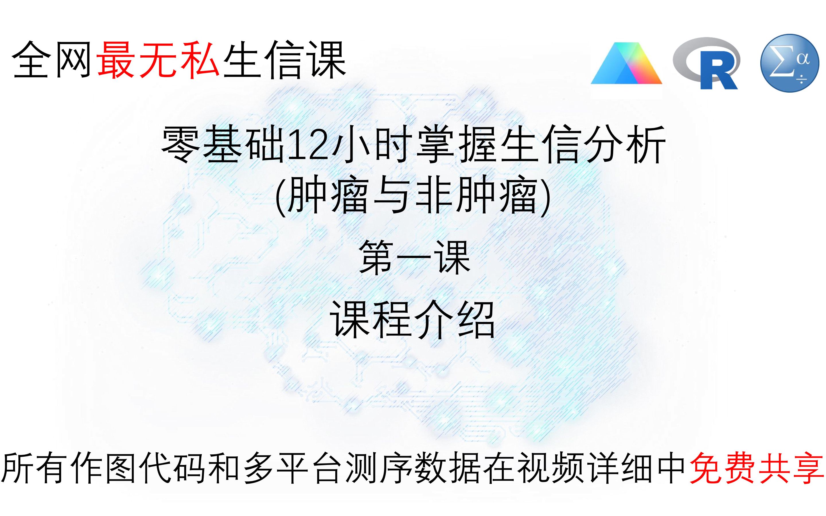 【生信纯干货】 生信分析手把手教学 第一课