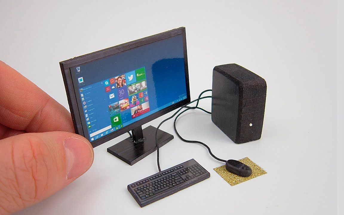 简单好玩的纸模迷你电脑教程,1:100高还原度,太厉害了!