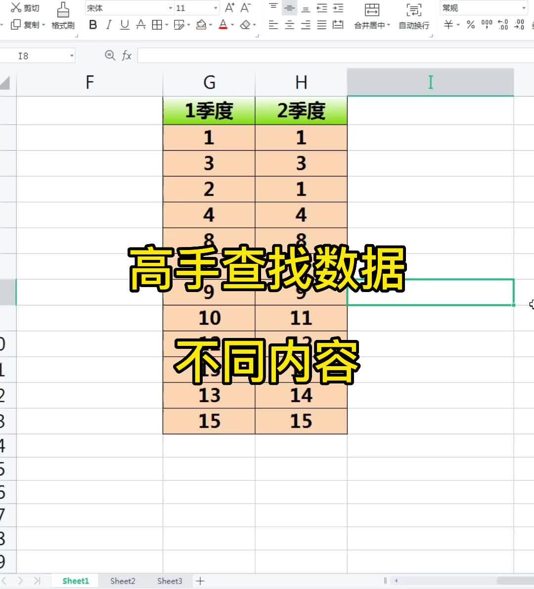 Excel表格中,高效查找两组数据的不同你会吗?#0基础学电脑 #知识...