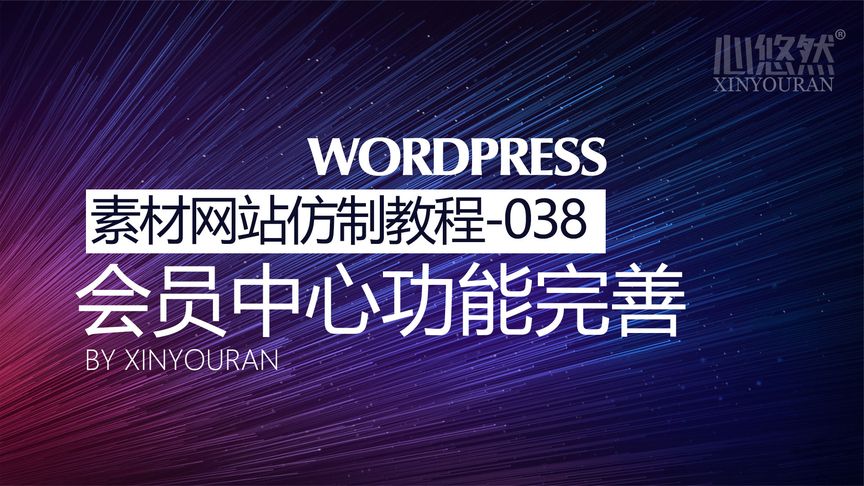 WordPress虚拟素材仿站实例教程-[038]会员中心功能完善