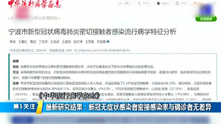 已证实!新冠肺炎无症状感染者的传播率与有症状的接近,不能小觑
