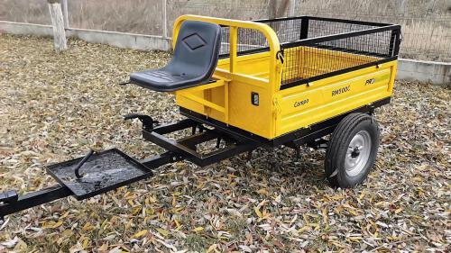 微耕机专用拖车,让田间地头的农资运输更方便,价格也不贵