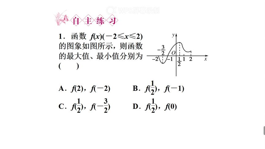 高中数学必修一26.函数最大值最小值的求法