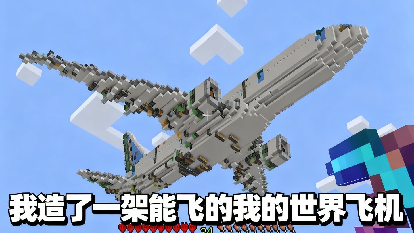 【中配】我造了一架真的能飞的《我的世界》飞机!-Carvs