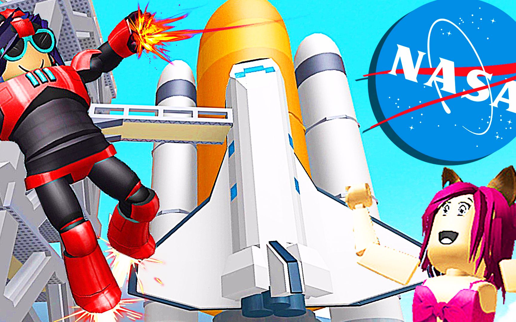 Roblox自然灾害模拟器 全新地图 钢铁侠乘坐阿波罗火箭飞向宇宙!