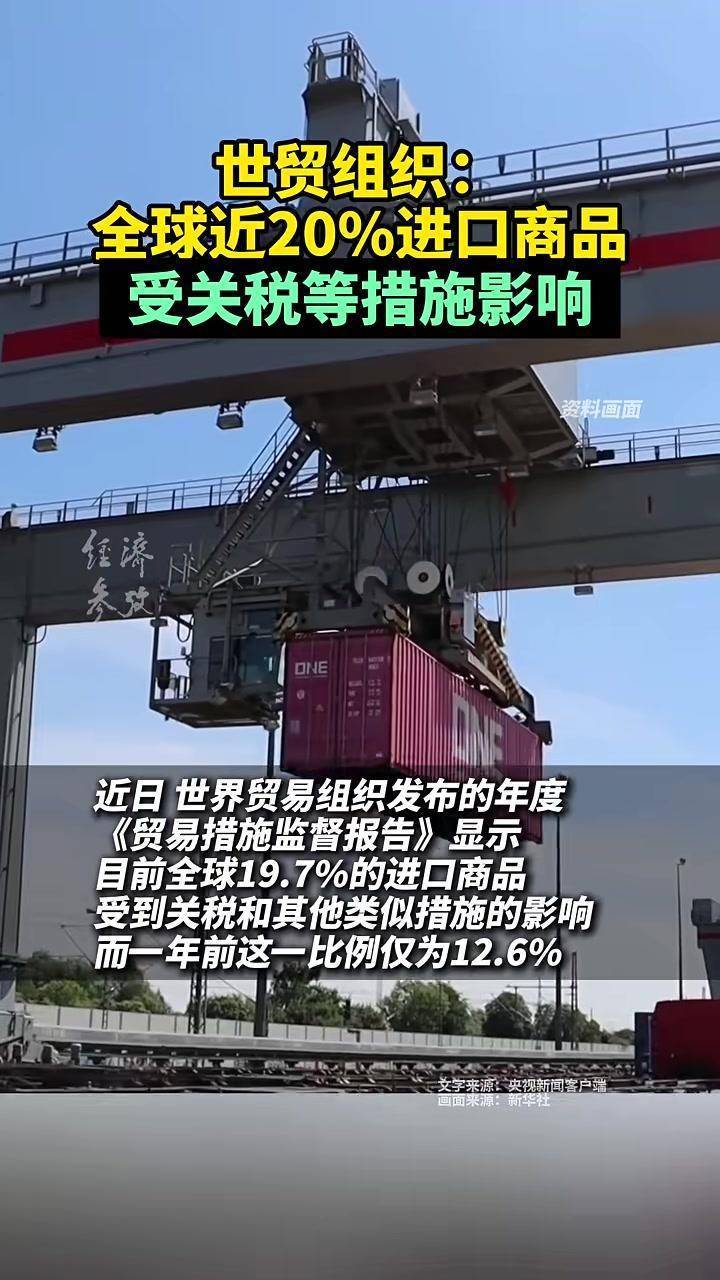 世贸组织:全球近20%进口商品受关税等措施影响