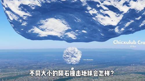 模拟不同大小陨石撞击地球,原来让恐龙灭绝陨石威力如此之大