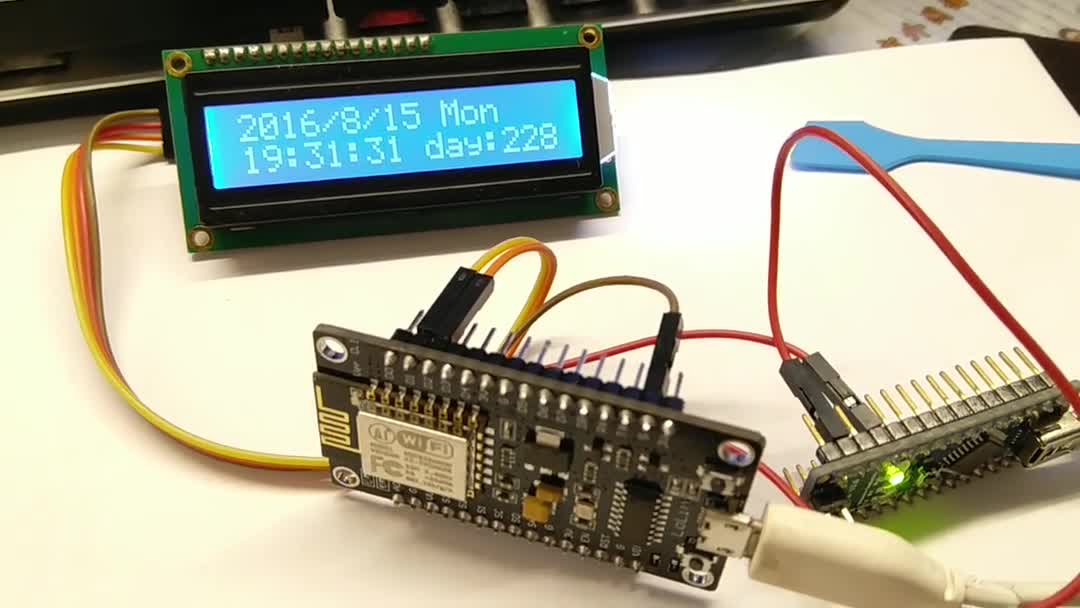 ESP8266做成的永远准时的万年历