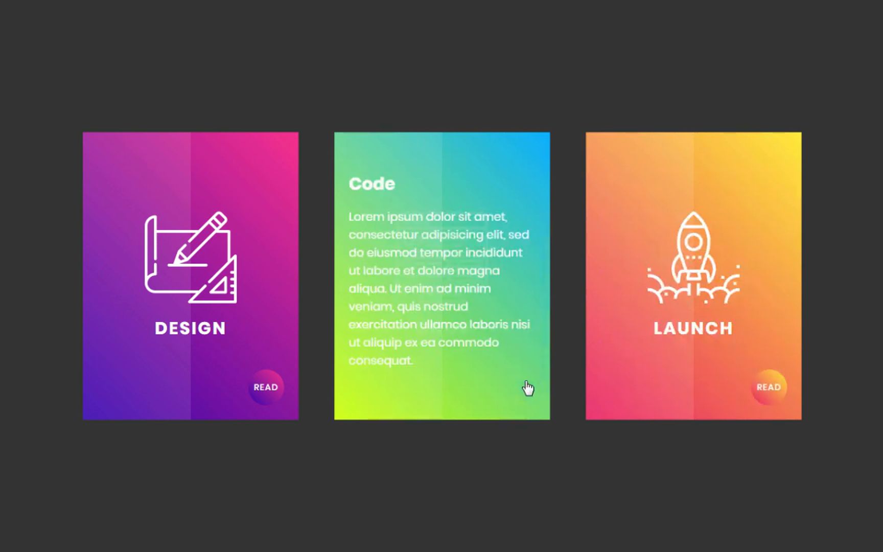 CSS 创意卡片悬停效果