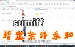 015 sumif函数 指定条件求和