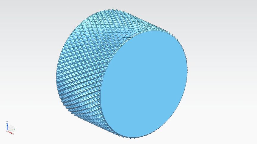 UG CAD三维建模实例：在圆柱表面创建滚花