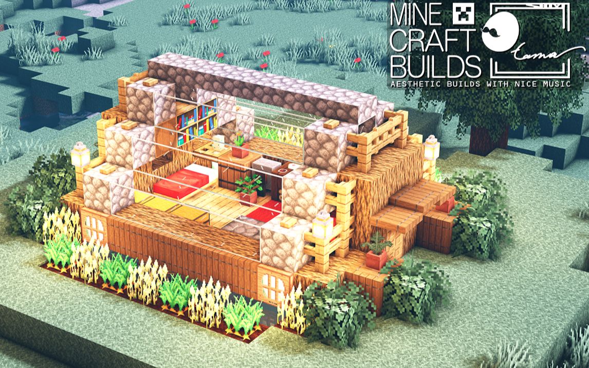 【小蛋的世界】可爱的玻璃小屋~(MC建筑教程)_我的世界