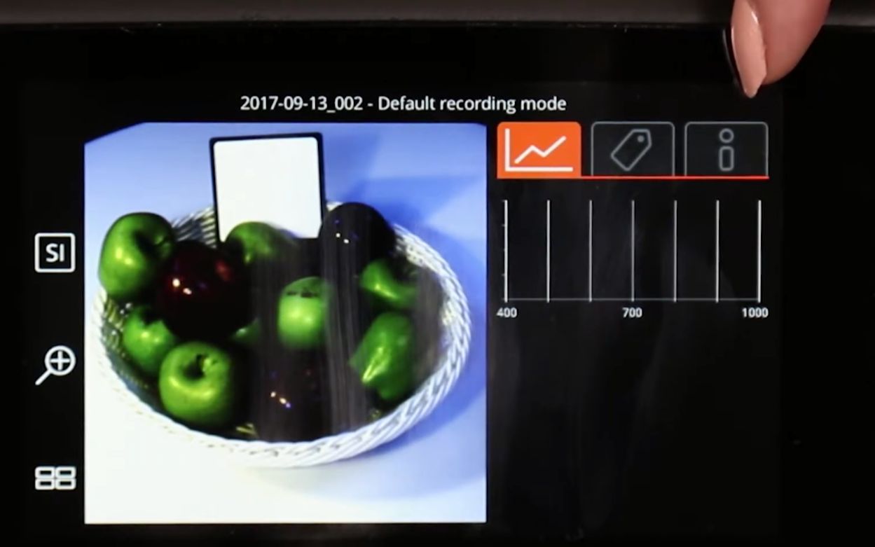 使用Specim IQ高光谱智能相机测量数据