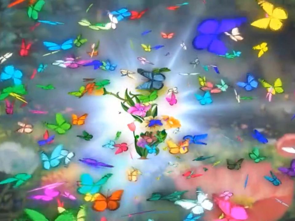 (ksr115)童话森林大树晚会仙境舞台LED背景视频素材晚会仙境舞台...