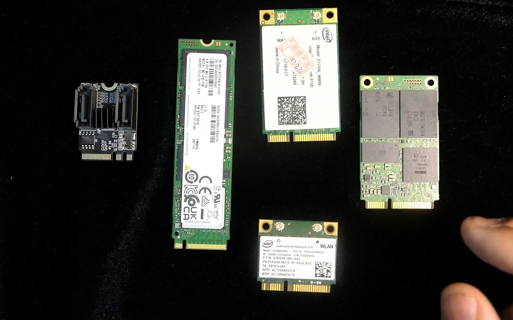 区分msata,mini pcie,m.2,和各种key