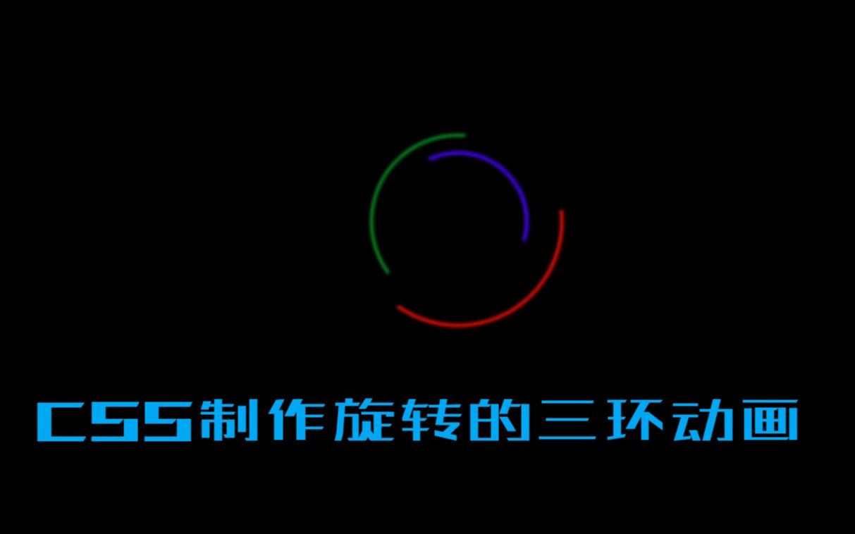 纯CSS制作转动的三环动画