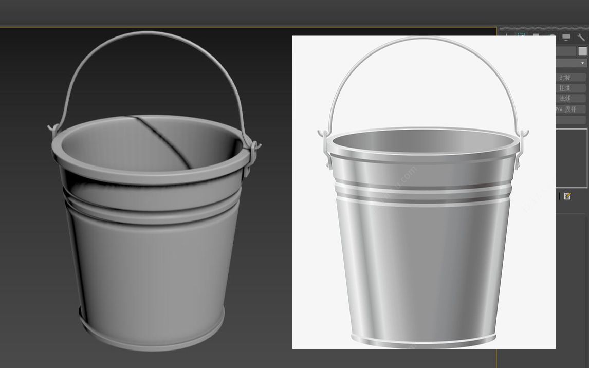 3dmax不锈钢水桶建模,产品模型制作,3dmax新手建模练习