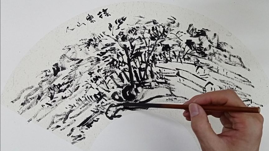 点线面构成的中国画,简单粗暴明了