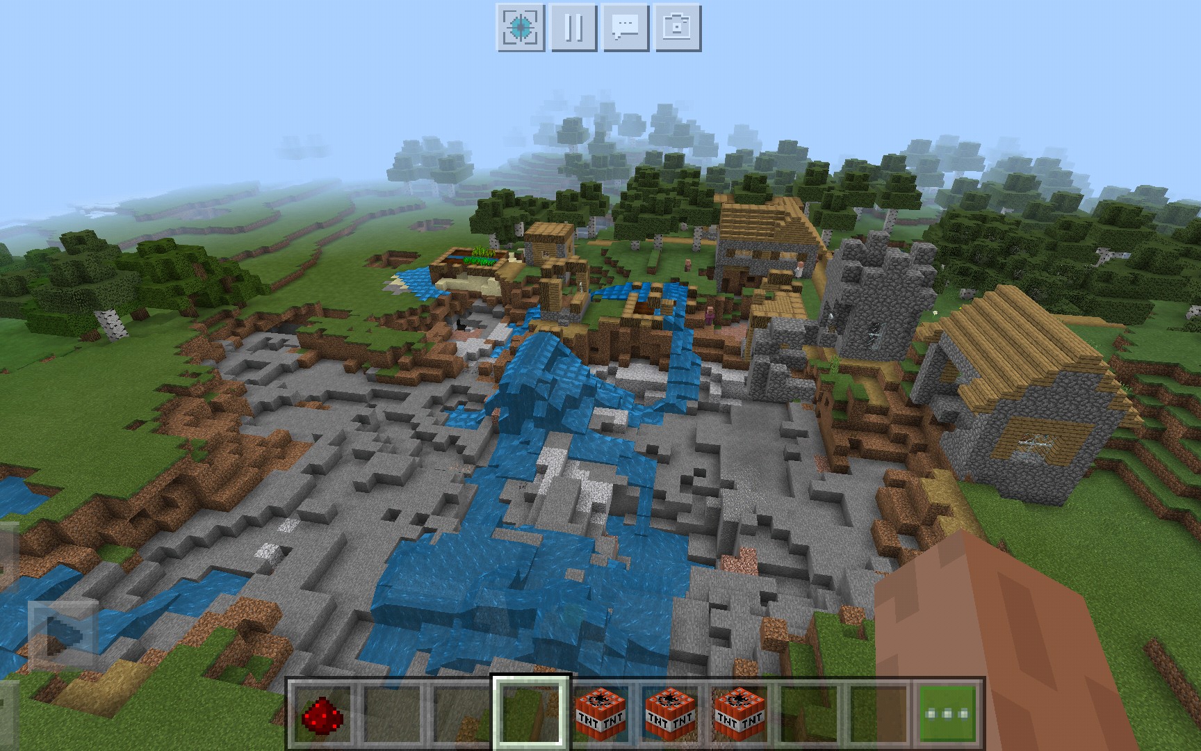 当你用红石连发大炮轰击村庄会怎样