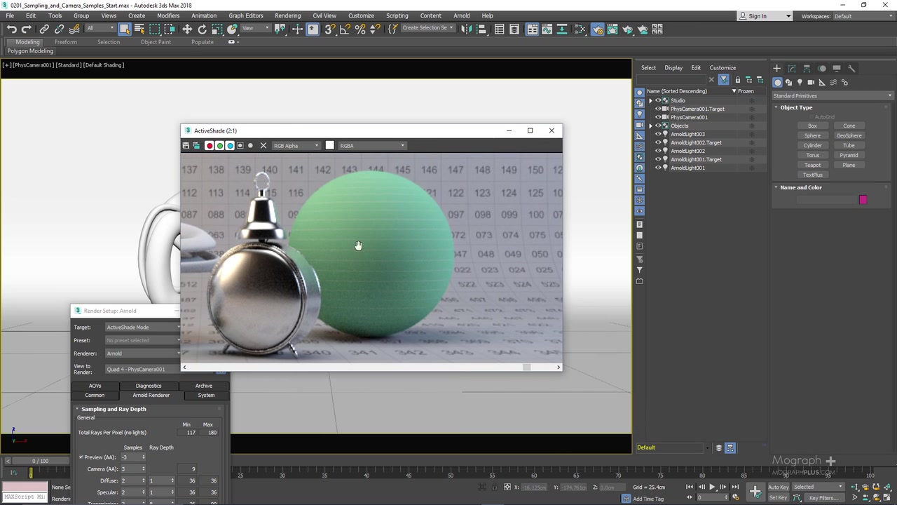 【Mographplus Comprehensive Introduction to Arnold for 3ds Max】S2