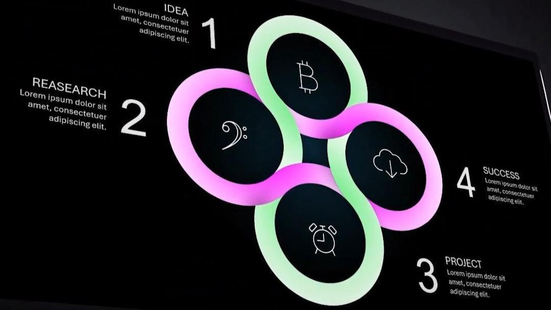 PowerPoint中另一张独特的信息图幻灯片