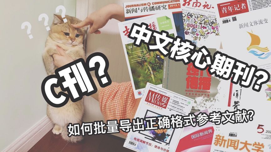 新传专业中文核心期刊和C刊有哪些?如何批量导出参考文献?