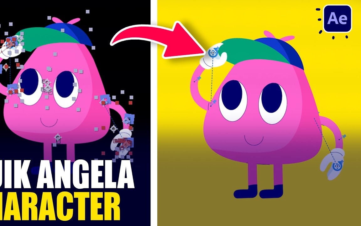 DUIK ANGELA:After Effects 教程中的 Easy Way 角色绑定 + 动画
