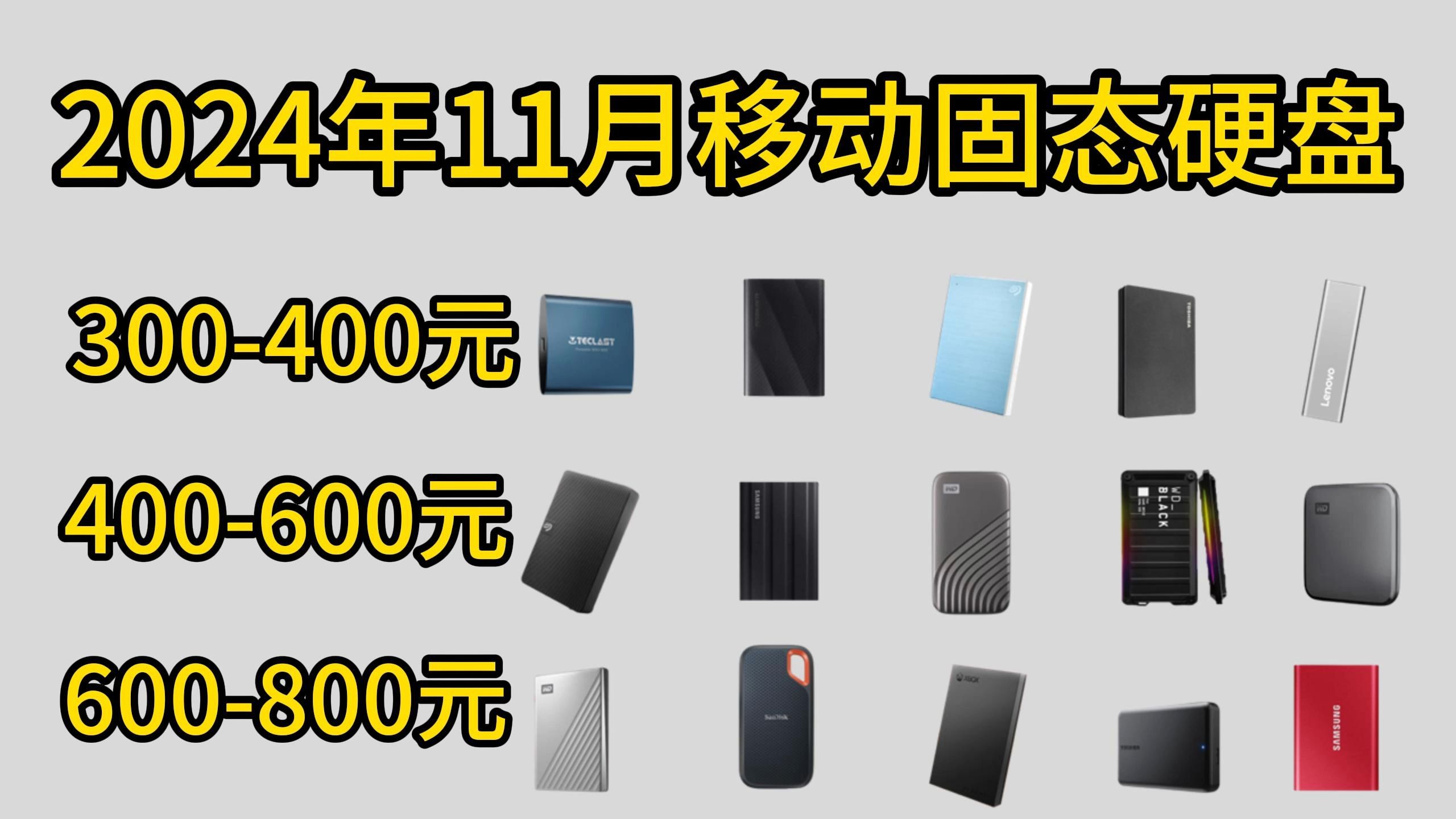 2024年移动(机械|固态)硬盘推荐,哪款型号更有性价比?西部数据\西数\...