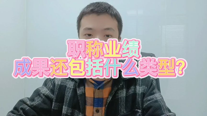 职称业绩成果还包括什么类型?