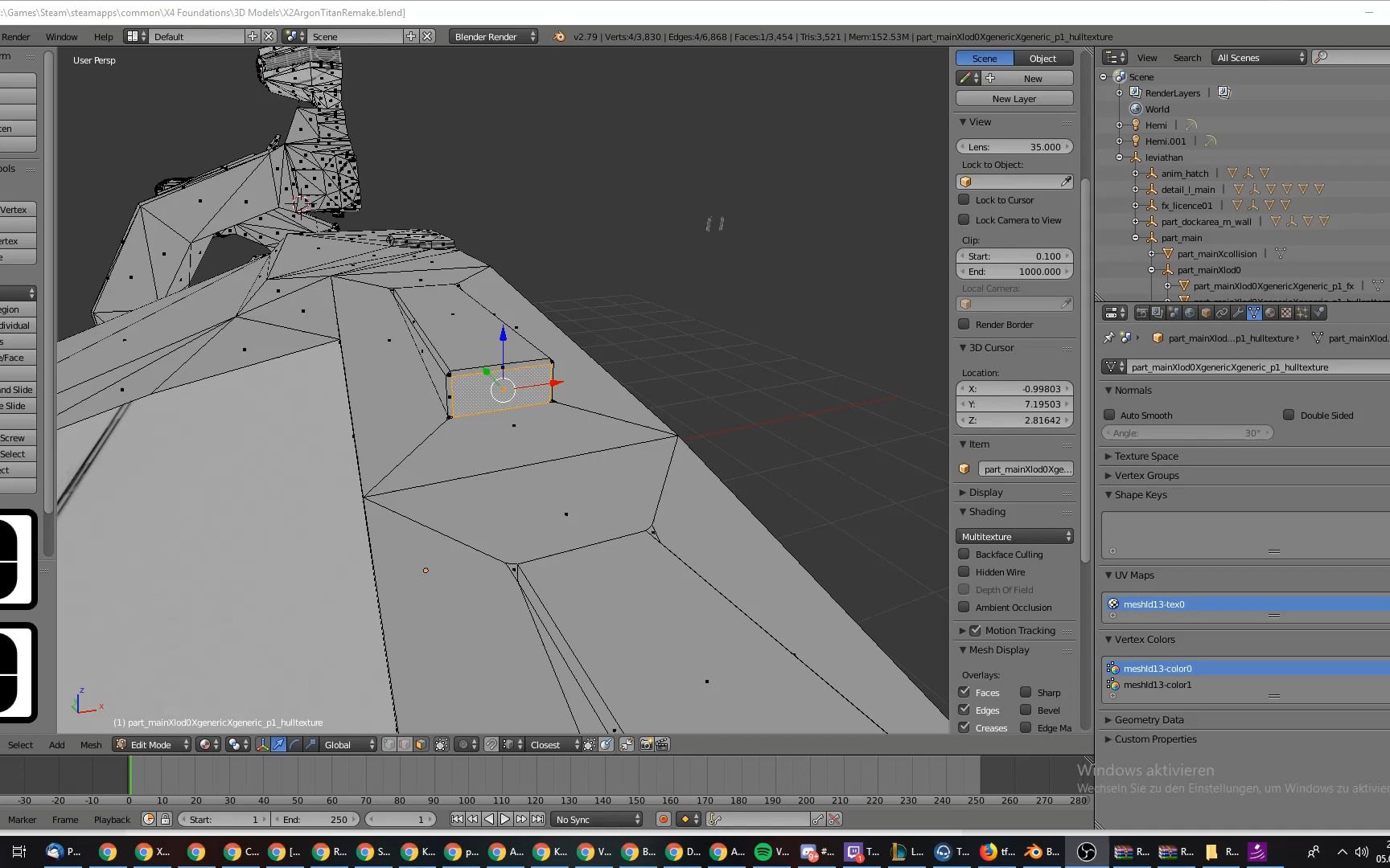 X4 Ship modeling(X4飞船建模)