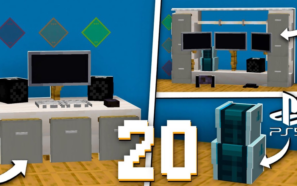 【Minecraft】20种家具制作技巧和创意!(Borschy)_单机游戏热门视频