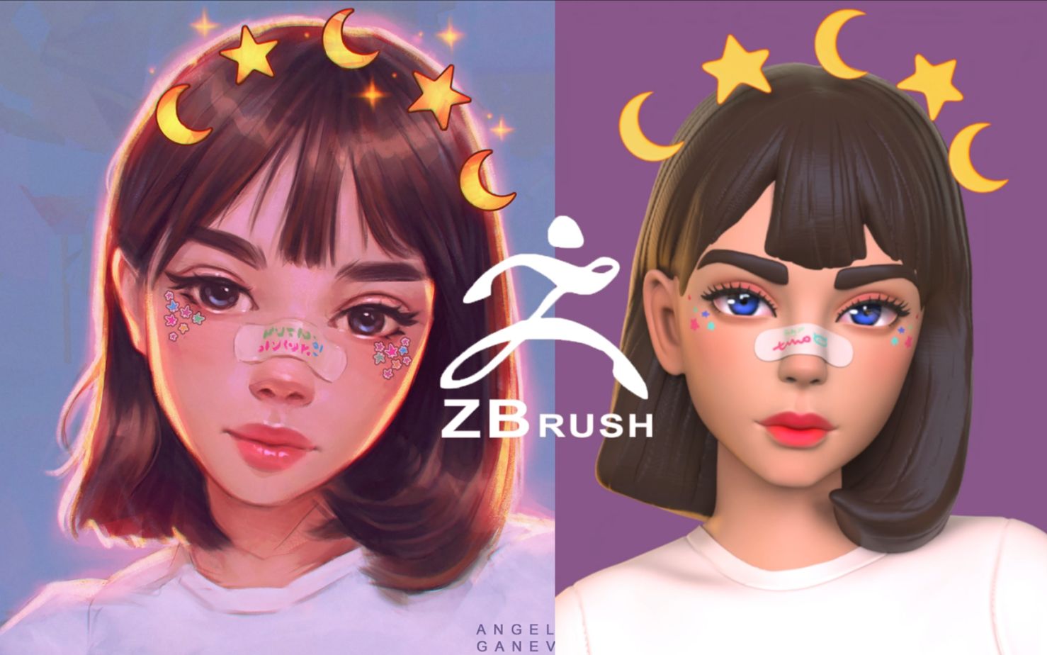 【zbrush建模】油画美女原型建模教学 如何把握美型人物的特点进行...