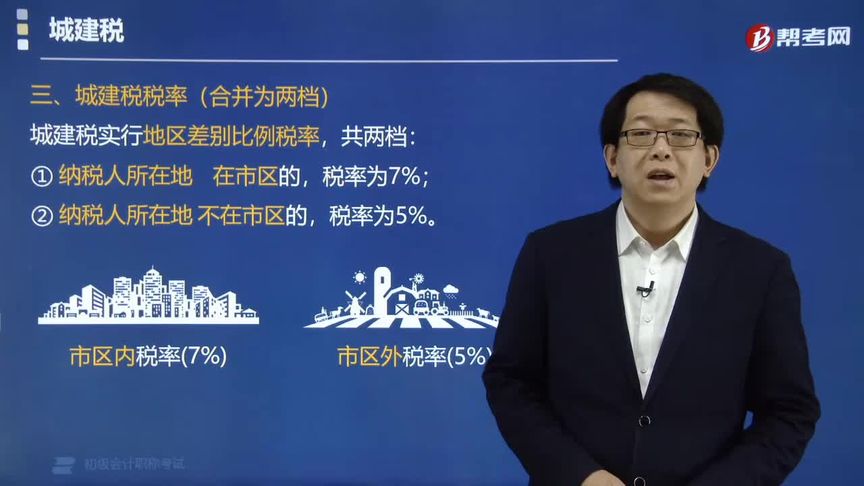帮考网郑晓博老师带你学习城建税的税率是怎么规定的?