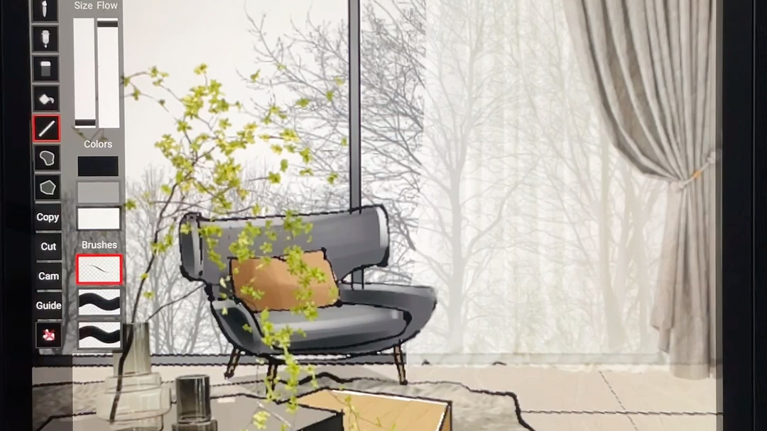 720全景手绘使用软件【PanoPainter】不需要建模贴材质与调整灯光,...