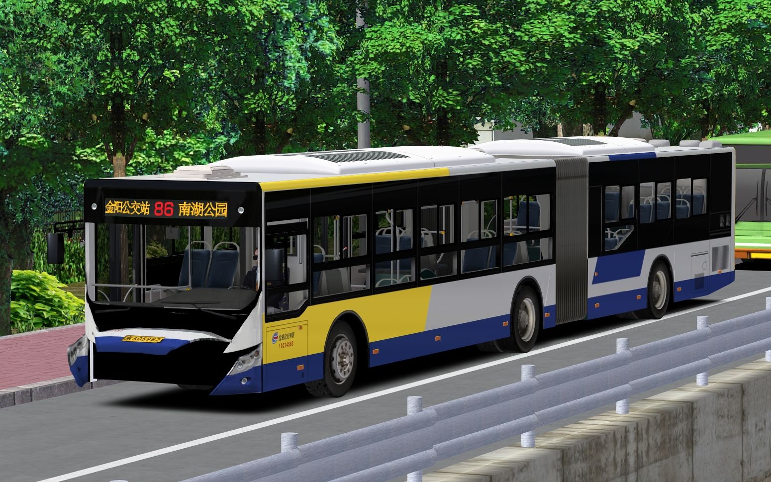 OMSI2 巴士模拟2小剧场 自制修改宇通混动18米公交客车(VF18)车内...