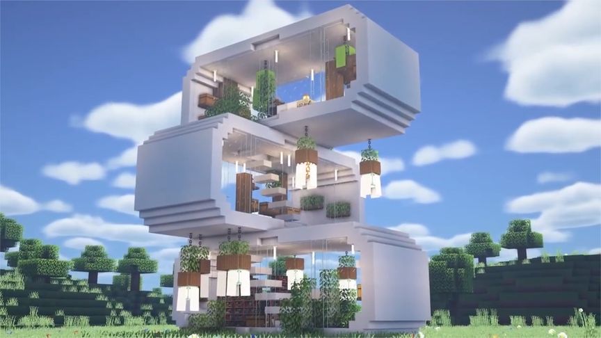 我的世界:现代风格住宅建筑教程
